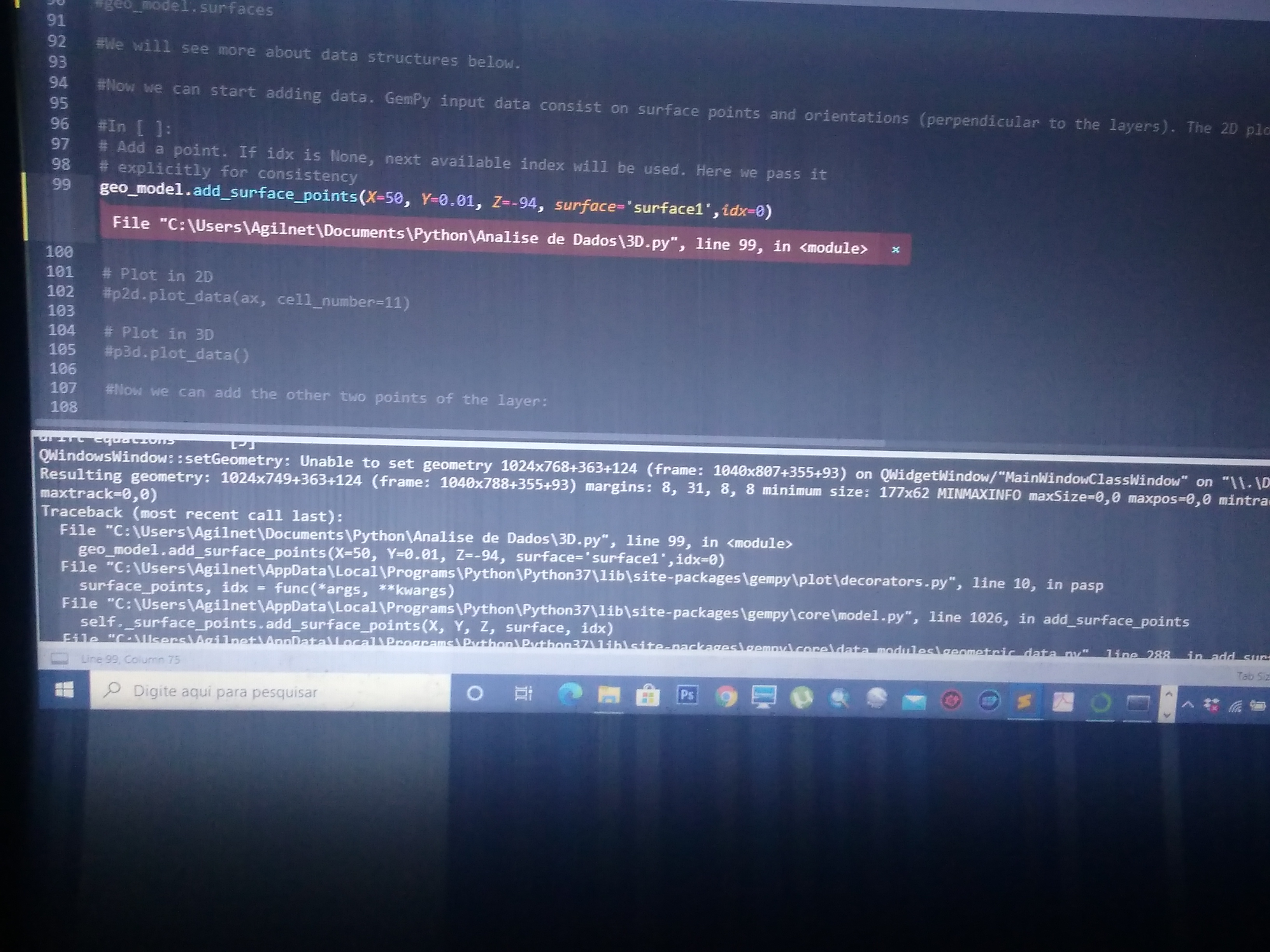 Geometry error · Issue #457 · gempy-project/gempy · GitHub