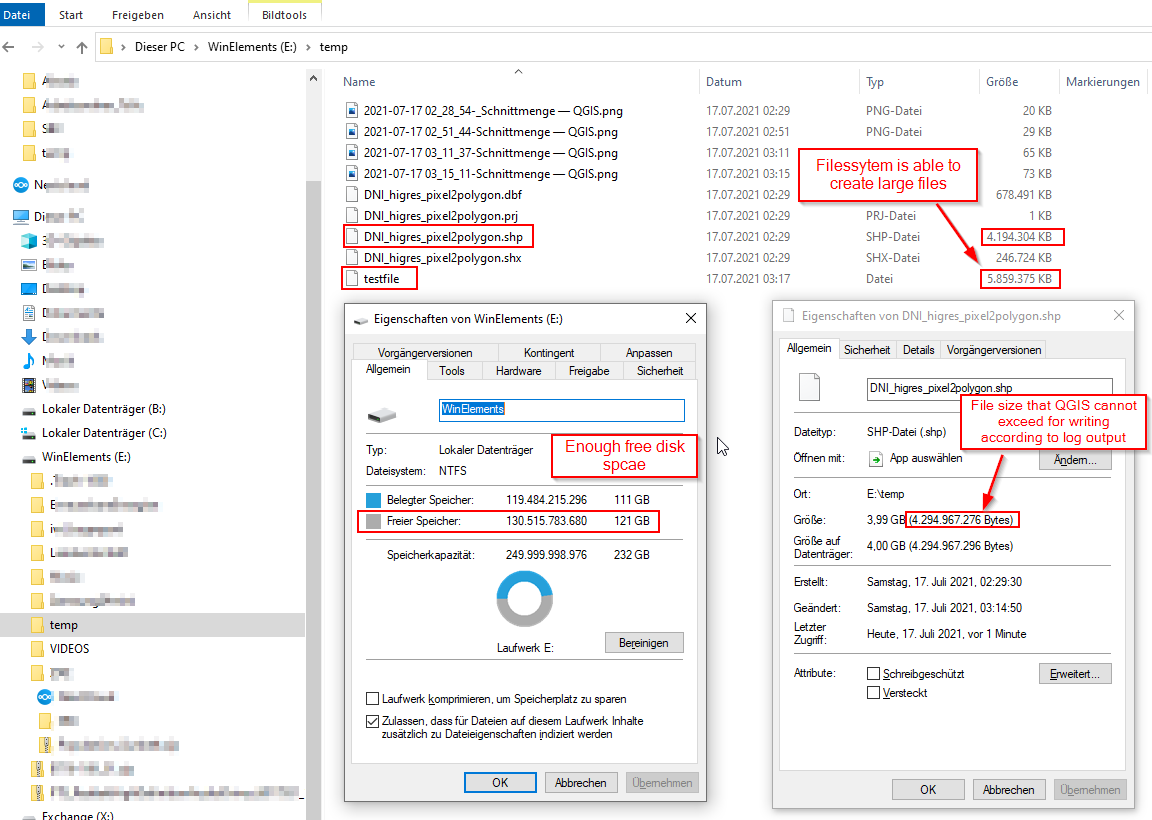 QGIS crashes when trying create a Shapefile bigger than 4GB · Issue #44202 · qgis/QGIS · GitHub