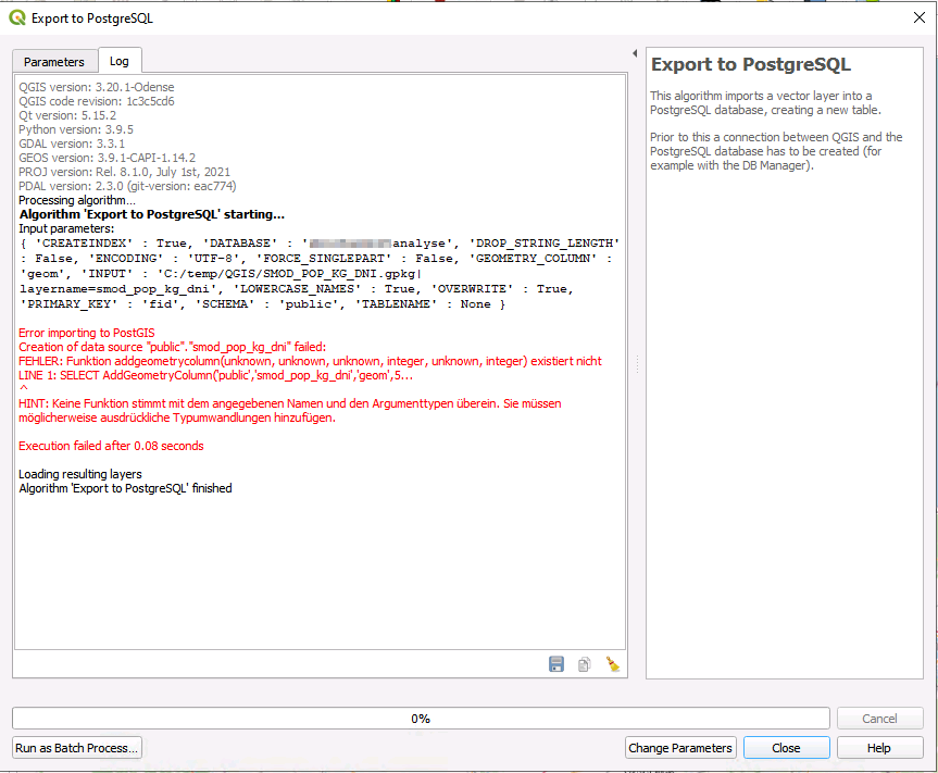 Facilitate export to (Postgre)SQL if the DB has no (Post)GIS extension and if layer contains a ...