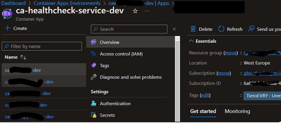 Feature Request: Easier to navigate back and forth between Container Apps Environment and ...