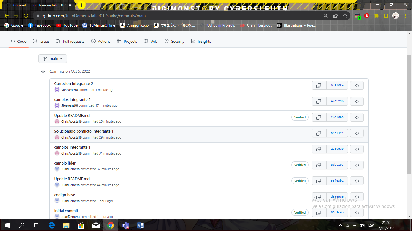 GitHub - JuanDemera/Taller01-Snake: Taller git