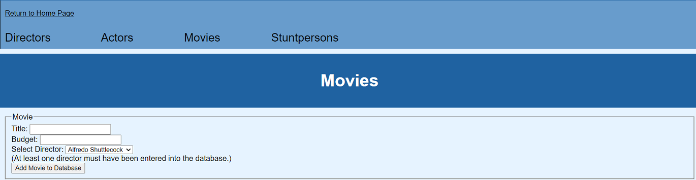 GitHub - chungd87/Movie-Studio-Database: Web application made for this ...