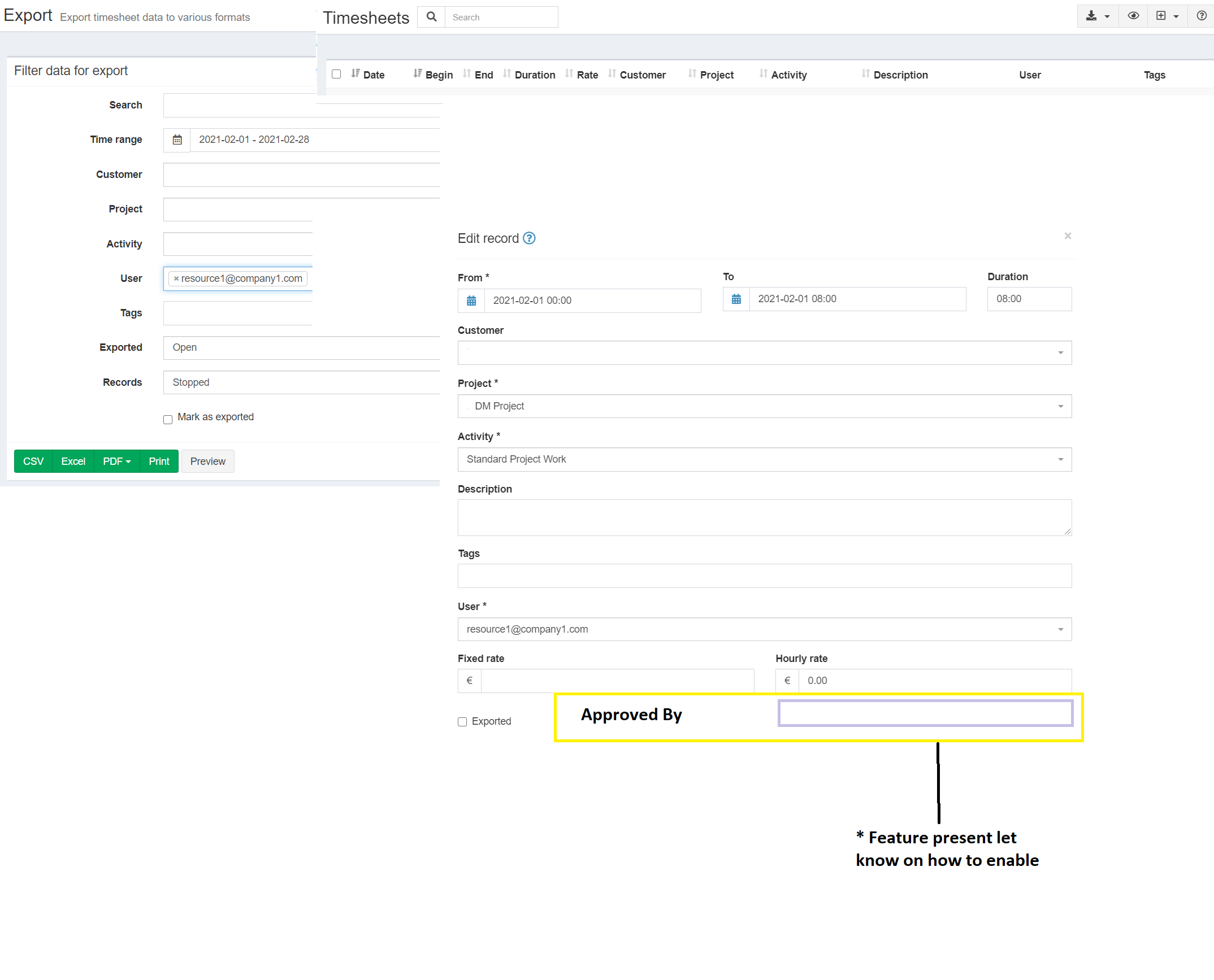Export Timesheets PDF online approval · Issue #2428 · kimai/kimai · GitHub