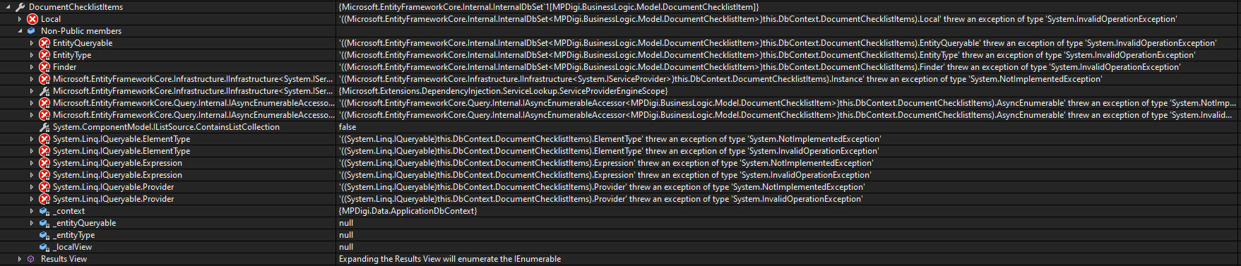 Cannot Create A Dbset For Documentchecklistitem Because This Type Is Not Included In The Model 7574