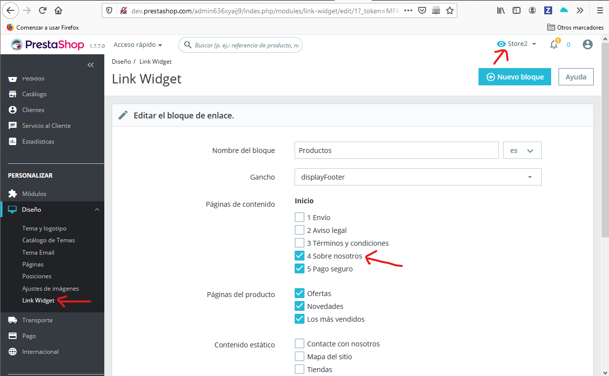 [BOOM-4432] Link widget module : does not work with multiple shops (multishop) · Issue #9795 ...