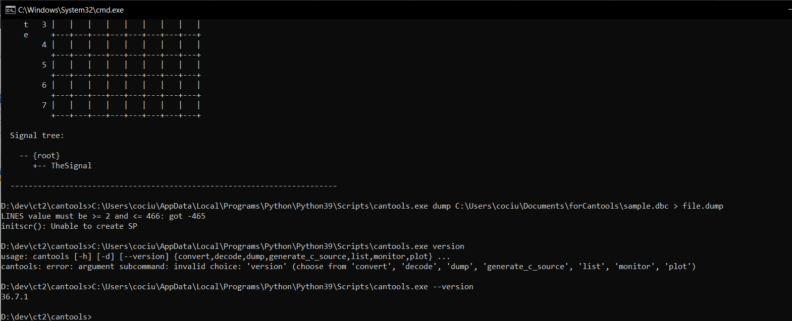 dump re-direct to file is raising an error · Issue #469 · cantools/cantools · GitHub