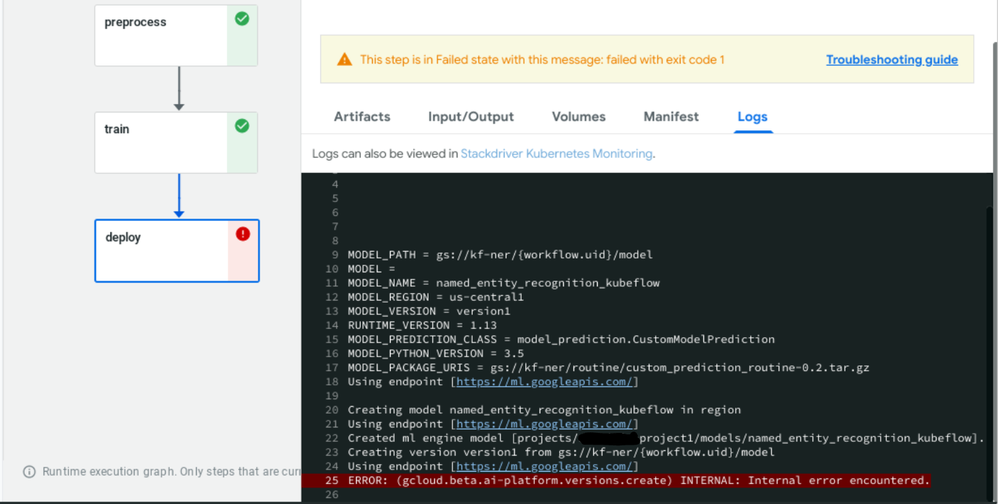 gcloud.beta.ai-platform.versions.create internal error (NER example deployment) · Issue #4268 ...