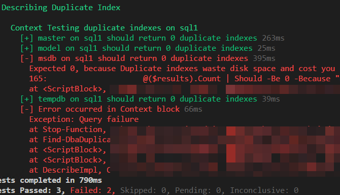 Duplicate Index check fails on secondary and msdb · Issue #431 · dataplat/dbachecks · GitHub