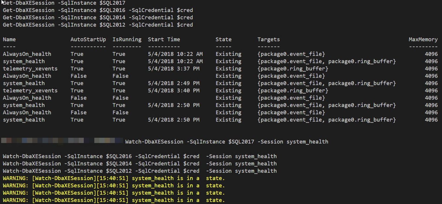 Watch-DbaXEventSession gives warning for all versions · Issue #3583 ...