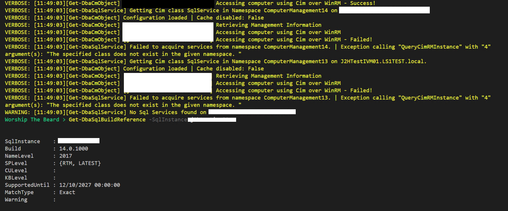 Get Dbasqlservice Reporting No Services When There Are · Issue 3826 · Dataplatdbatools · Github