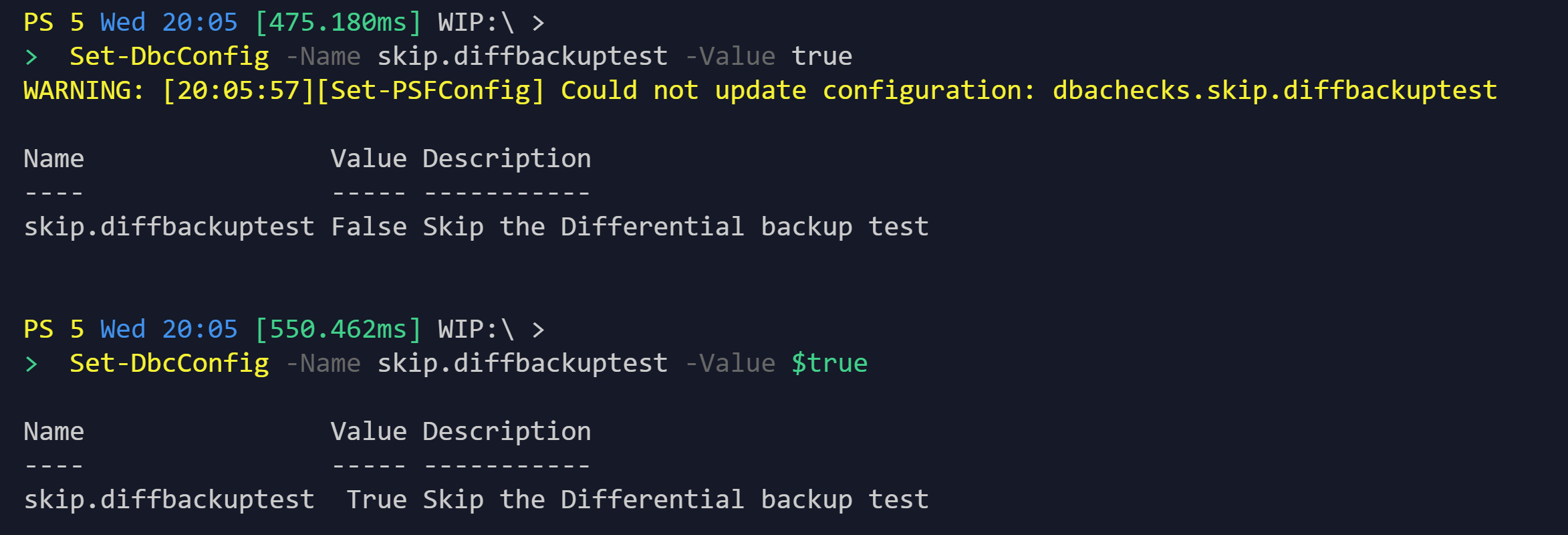 Set-DbcConfig Could not update configuration · Issue #621 · dataplat/dbachecks · GitHub