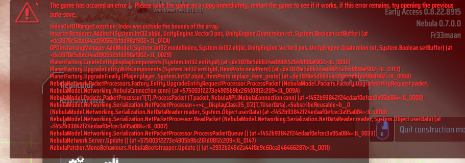 [Bug] Upgrading sorter causes issue with host · Issue #462 · NebulaModTeam/nebula · GitHub