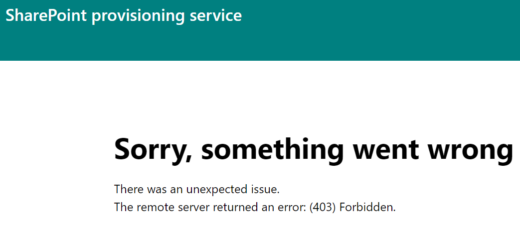 New Employee Onboarding Hub" template failed · Issue #294 · SharePoint/sp-provisioning-service ...