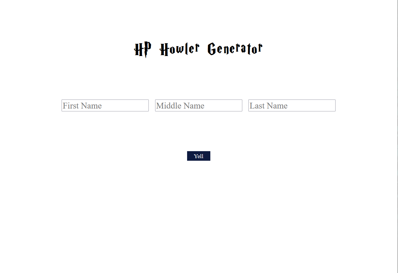 GitHub - InstincDev/harry-potter-howler-generator: Application that allows users to input a type ...