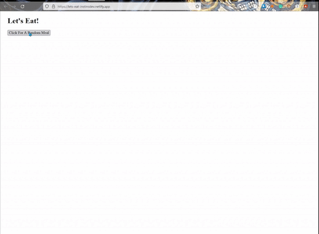 GitHub - InstincDev/lets_eat: Random Meal Renerator