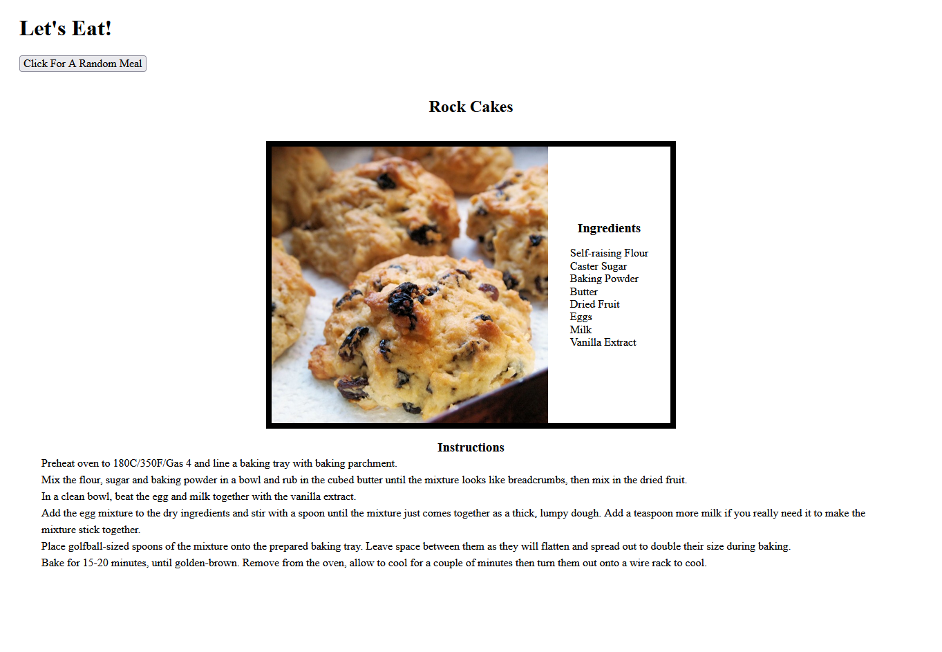 GitHub - InstincDev/lets_eat: Random Meal Renerator
