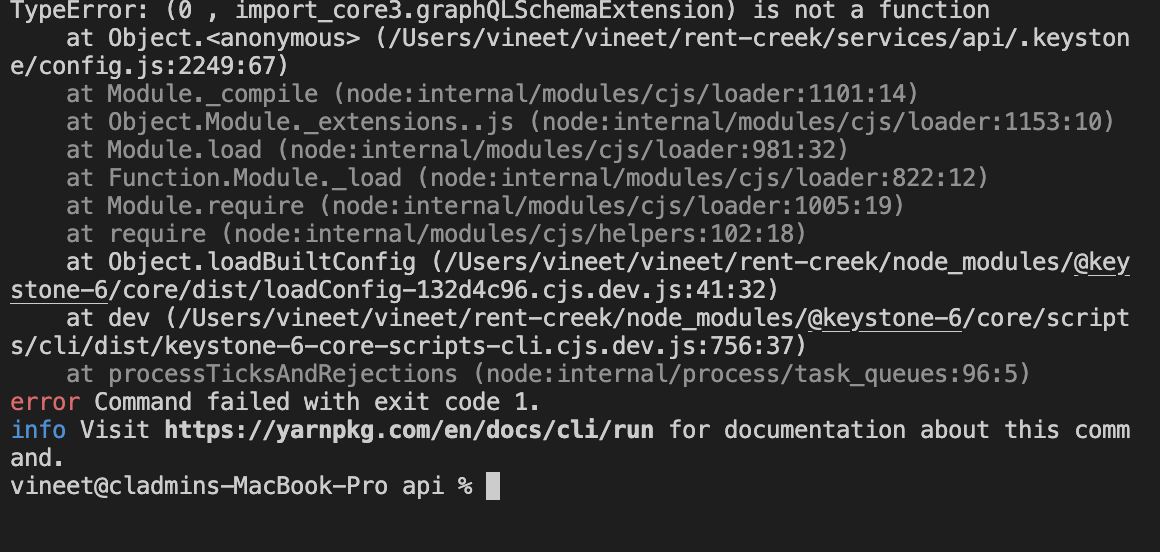 Import Core3 Graphqlschemaextension · Issue 8161 · Keystonejs Keystone · Github