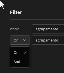 Filter definition lacks the join option everywhere except in the view ...
