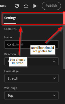 Sidebar scroll should keep top elements fixed · Issue #3366 · Budibase/budibase · GitHub