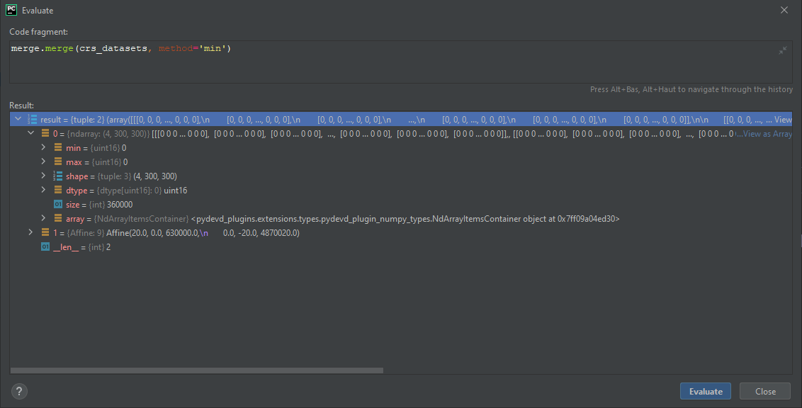 Merge with `min` and `max` methods results in empty arrays · Issue #2135 · rasterio/rasterio ...