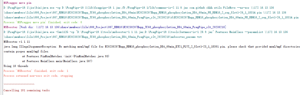 MSBooster error in LFQ-phospho workflow · Issue #1002 · Nesvilab/FragPipe · GitHub