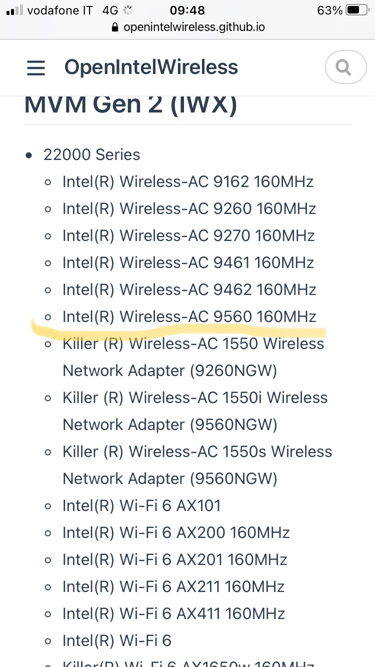 Fix Supported Devices and general issues · Issue #670 · OpenIntelWireless/itlwm · GitHub