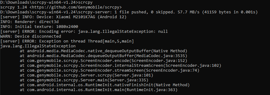 How Do I Fix This · Issue 3464 · Genymobile Scrcpy · Github