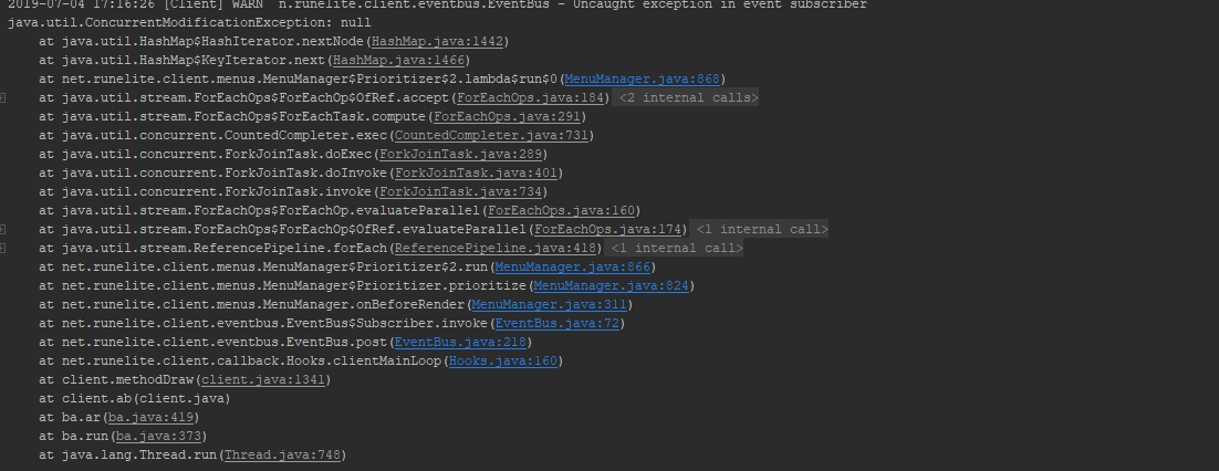 MenuManager Crashing · Issue #884 · open-osrs/runelite · GitHub