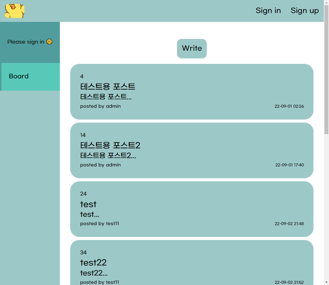 GitHub - nvrtmd/react-board-project: 회원가입 및 로그인 기능이 제공되는 게시판 서비스 - Front(React)