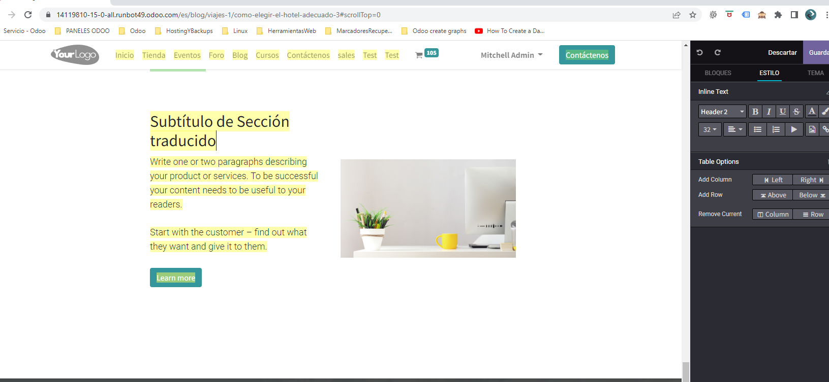 [15.0] Can't add translations in Text-Image Snippet · Issue #87718 · odoo/odoo · GitHub