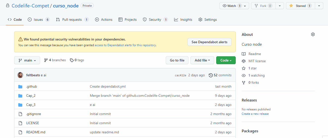 GitHub - Codelife-Compet/curso_node: Curso node