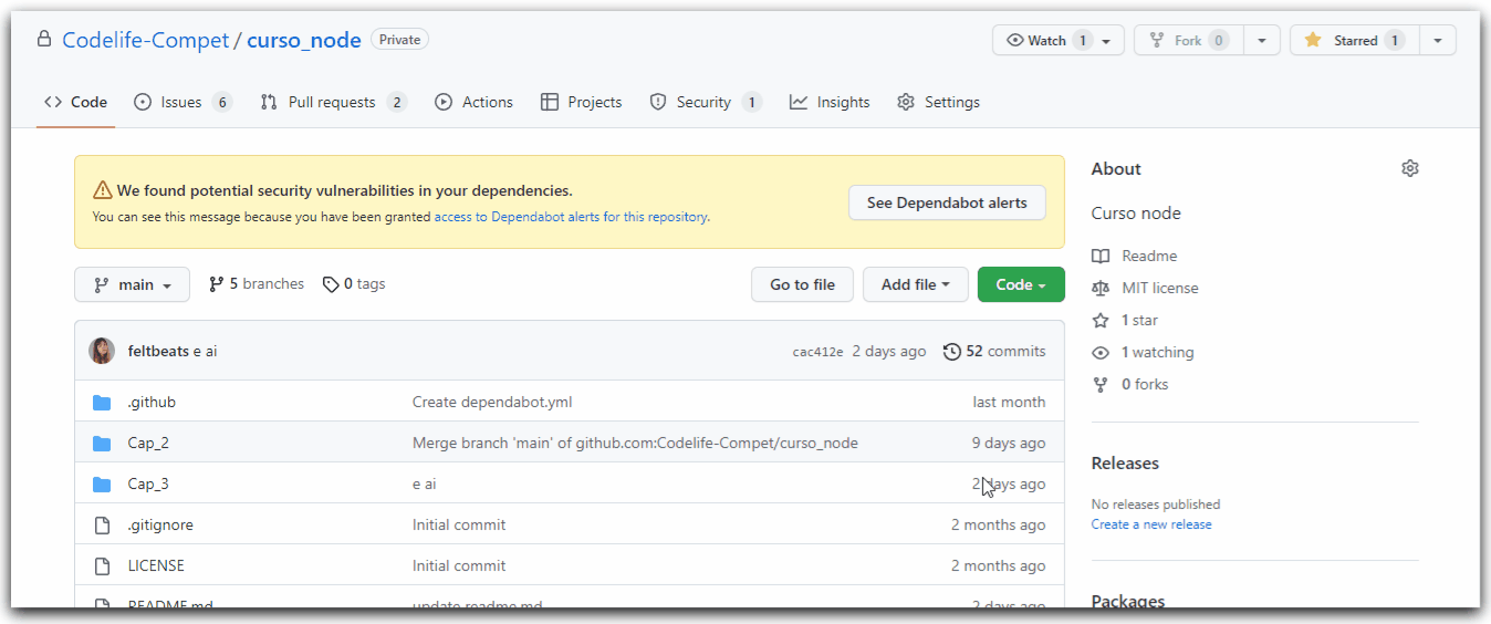 GitHub - Codelife-Compet/curso_node: Curso node