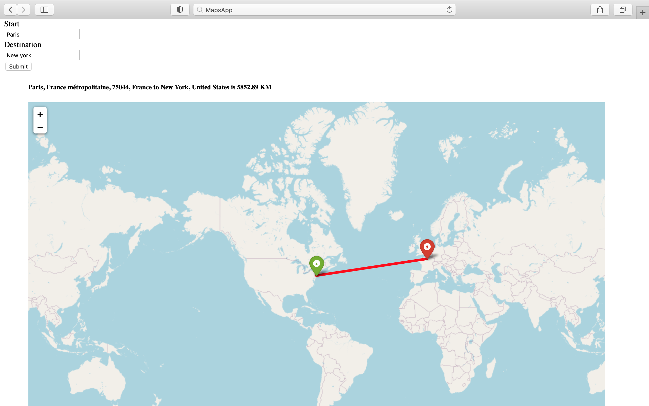 GitHub - kurtskudrna/MapsApp: Project that gives distance between two ...