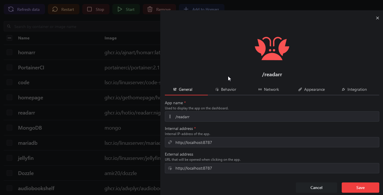 Adding an App Through Docker Integration Adds a Slash · Issue #1449 · ajnart/homarr · GitHub