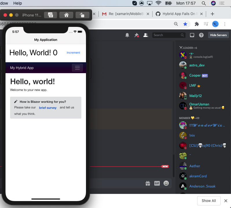 Hybrid App Fails On Startup (Mac) · Issue #159 · dotnet/MobileBlazorBindings · GitHub