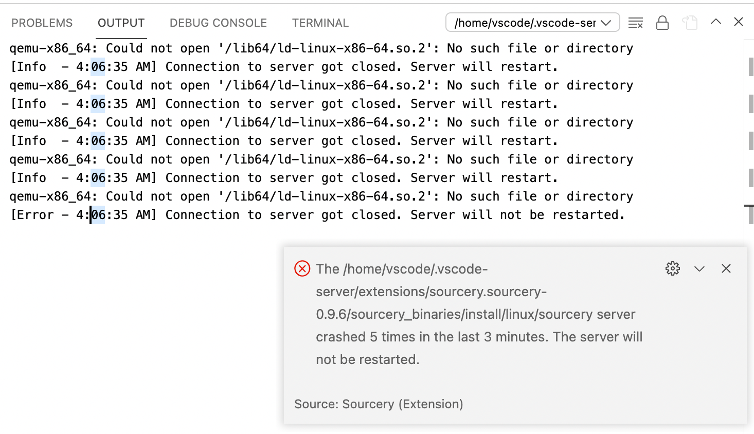 sourcery on arm64 devcontainers · Issue #46 · sourcery-ai/sourcery-vscode · GitHub