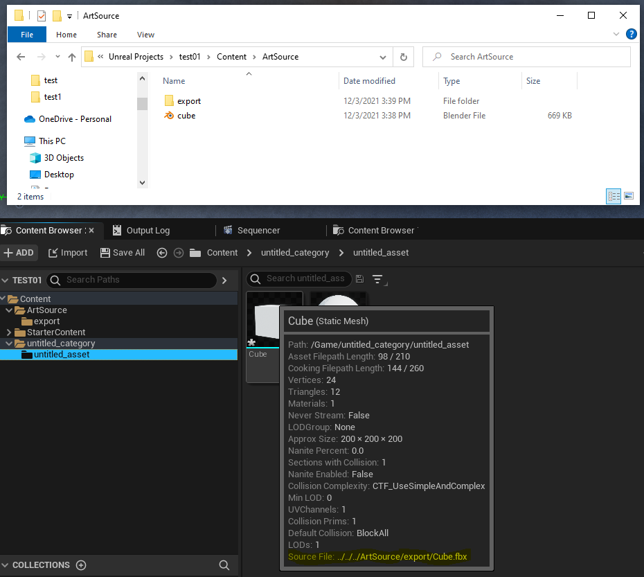 Send to Unreal: Ability to export FBX to "Blender_file_path/Subfolder" · Issue #353 ...
