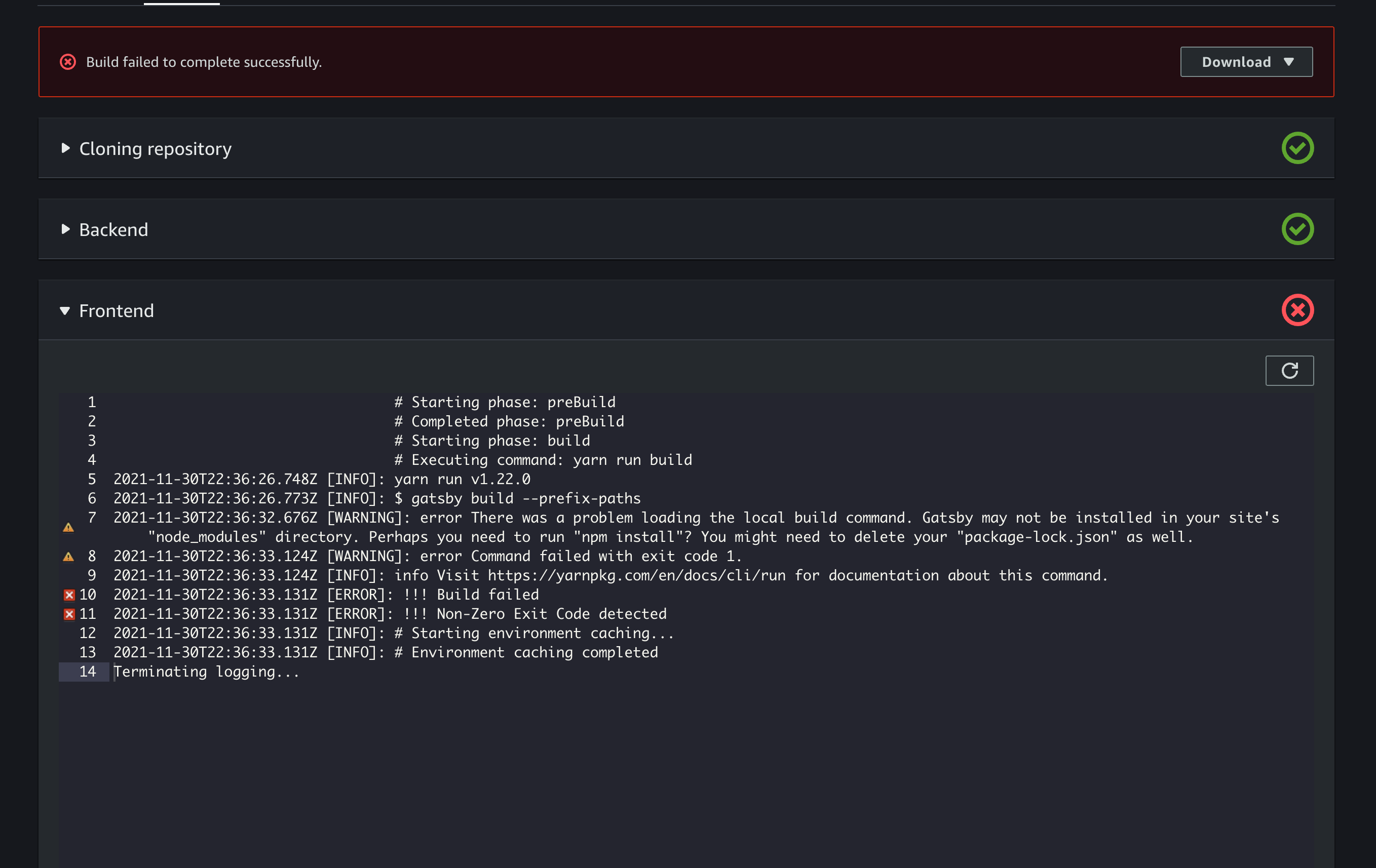 Amplify build frontend phase not installing packages · Issue #2418 · aws-amplify/amplify-hosting ...
