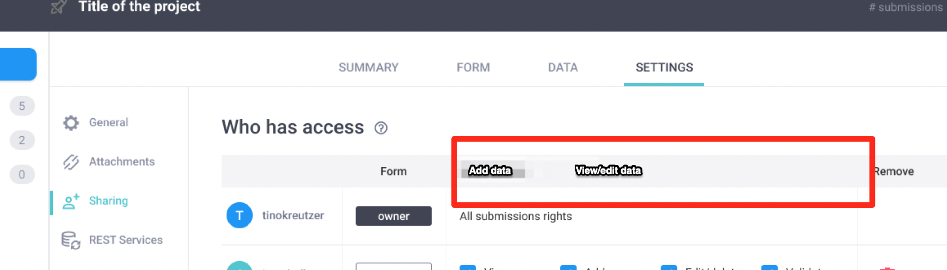 Row level access for edit, validate, and delete · Issue #2768 · kobotoolbox/kpi · GitHub