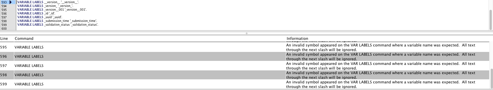 Minor issues with SPSS label exports · Issue #2004 · kobotoolbox/kpi · GitHub