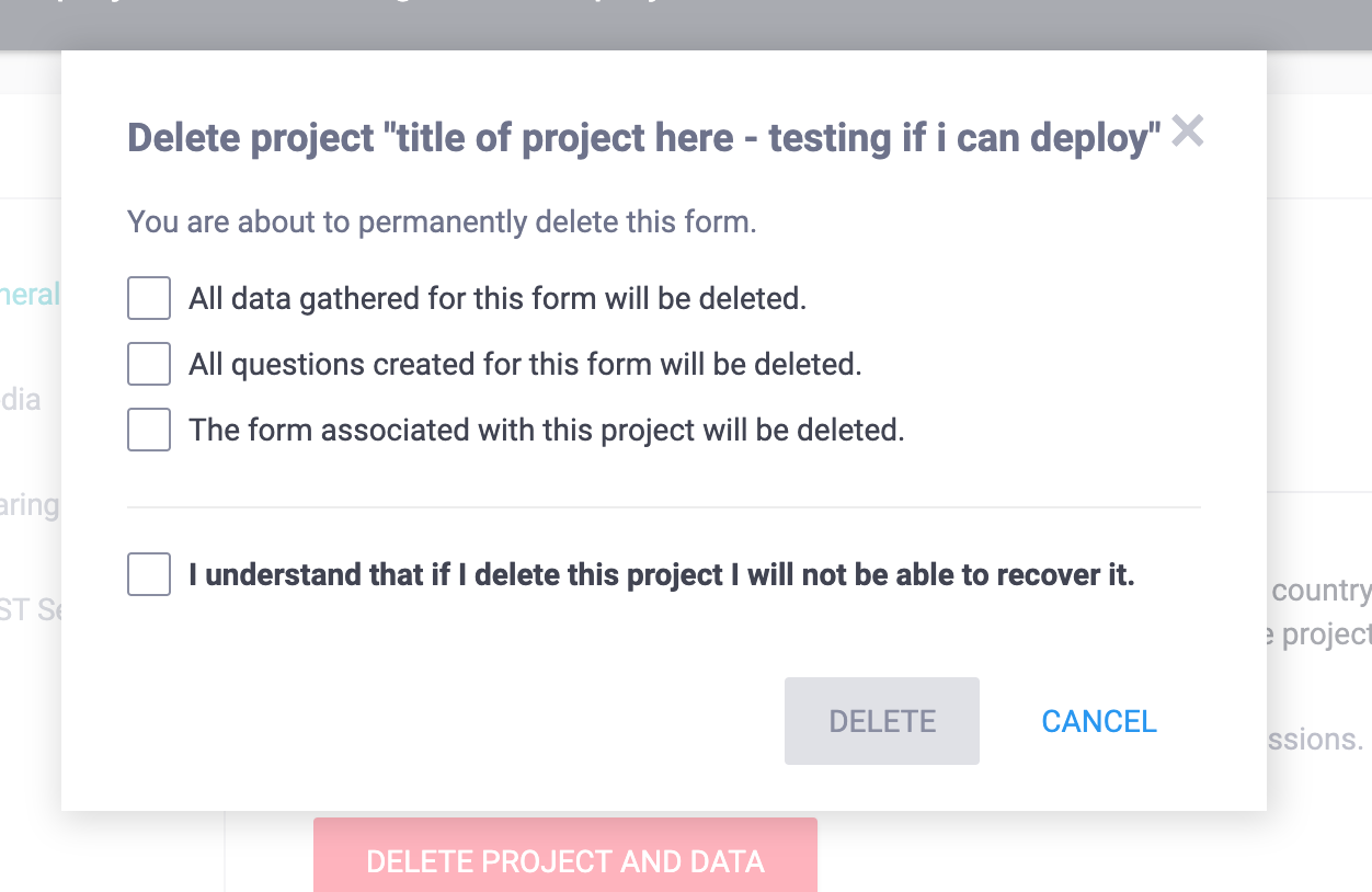 Improve project deletion modal · Issue #2347 · kobotoolbox/kpi · GitHub