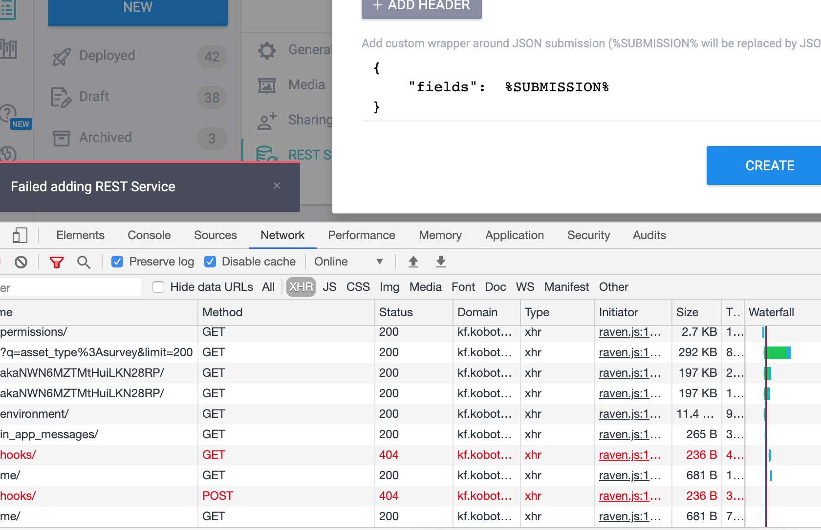 Unable to retrieve or add REST service with change_asset permission · Issue #2461 · kobotoolbox ...