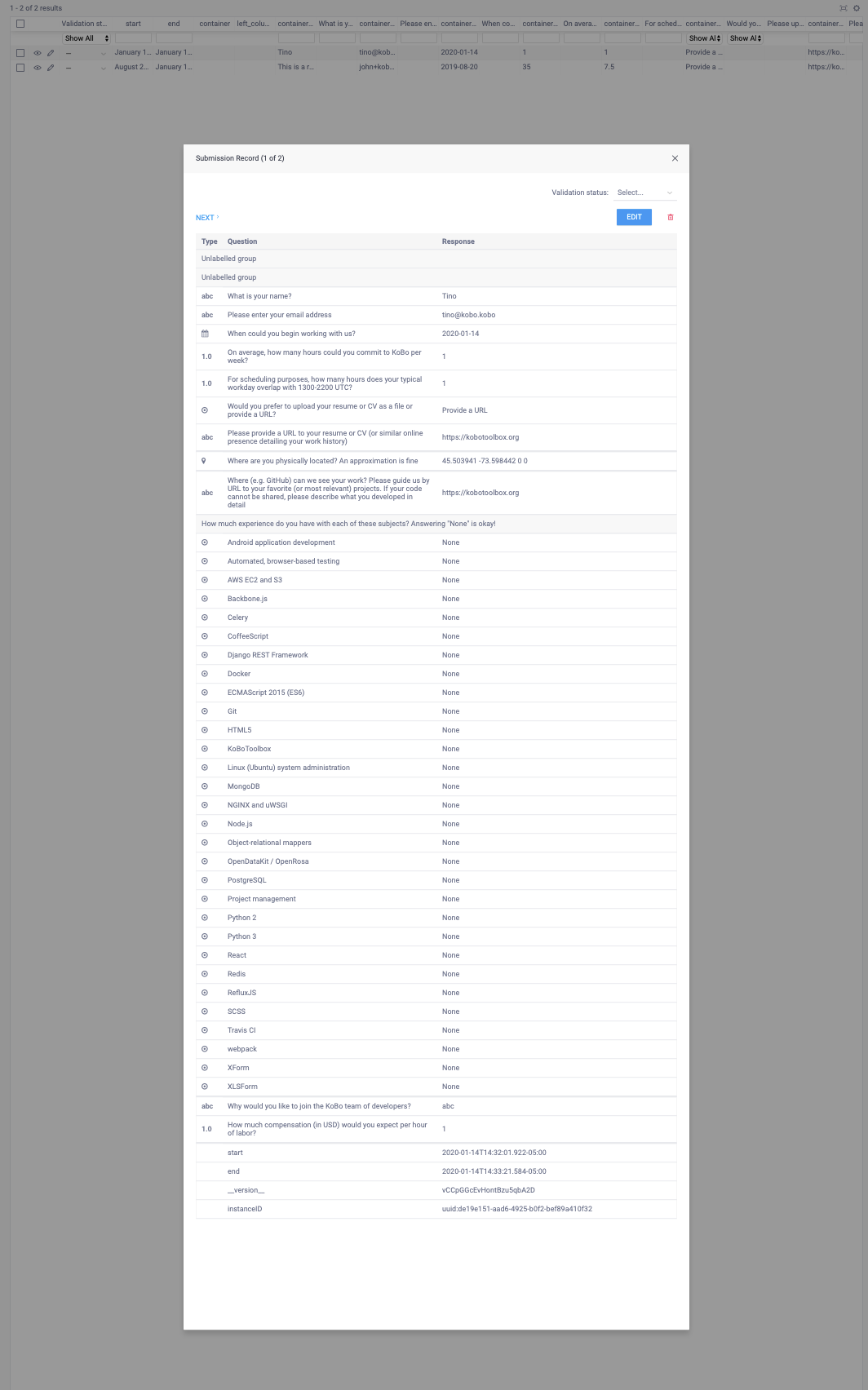 Printing single record shows only questions on first page (twice) · Issue #2551 · kobotoolbox ...