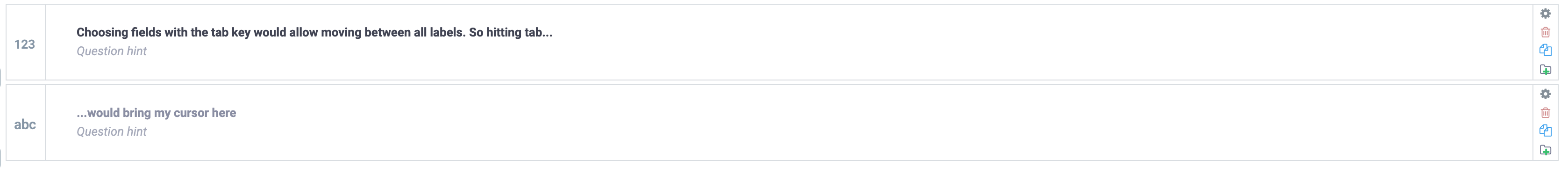 Allow making some actions in formbuilder with keyboard · Issue #553 · kobotoolbox/kpi · GitHub