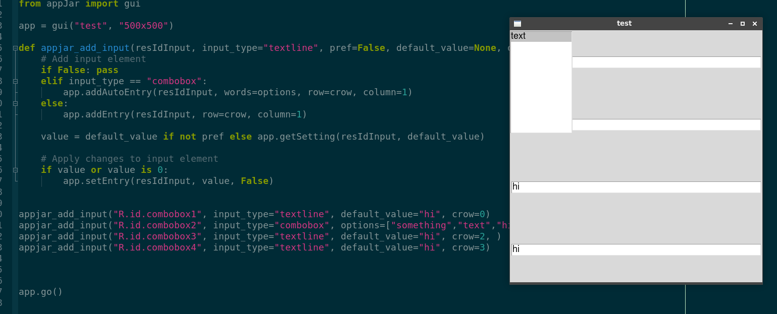 AutoEntry blocked while typing · Issue #110 · jarvisteach/appJar · GitHub