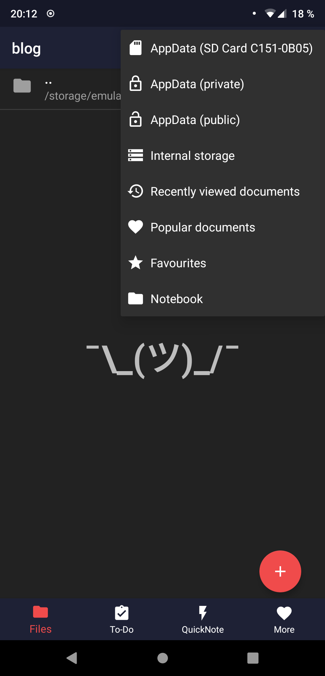 go back to the notes folder from favourites/recents · Issue #717 ...
