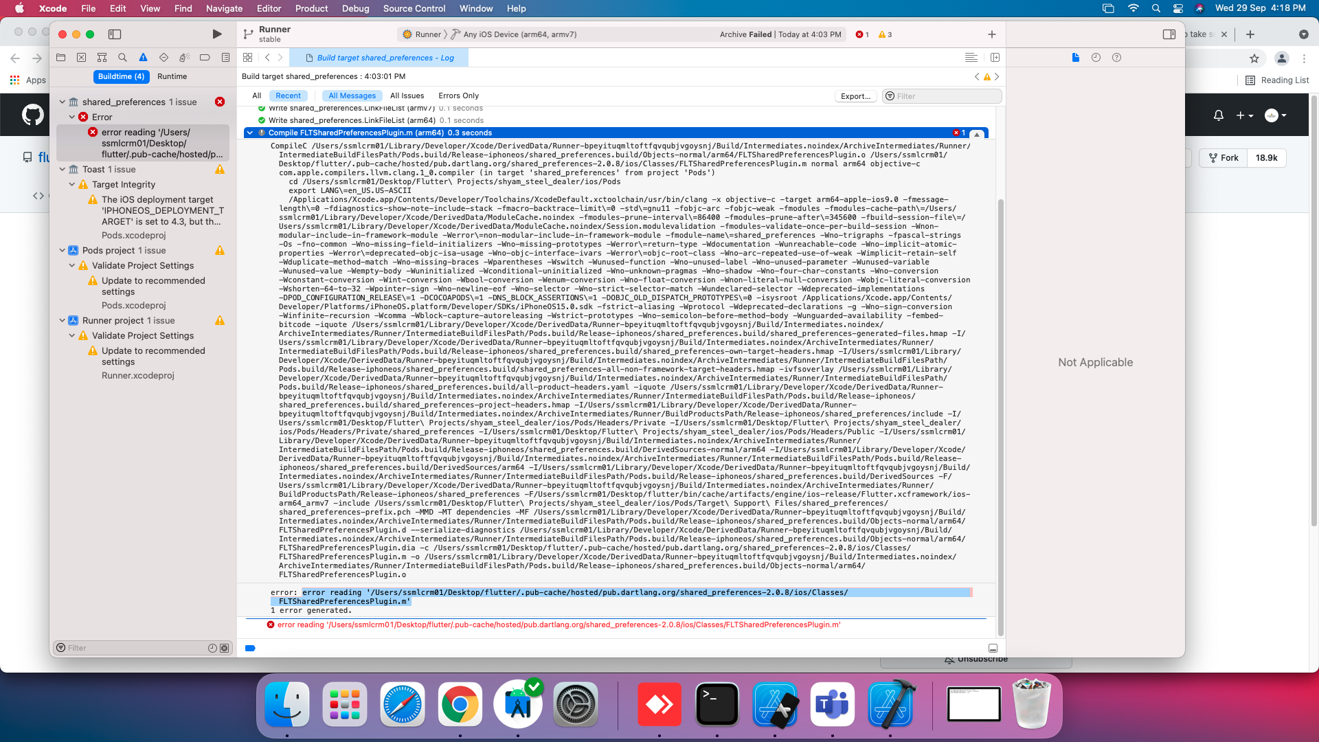 Flutter When I Build Ipa Archived In Xcode · Issue 90946 · Flutterflutter · Github 2608