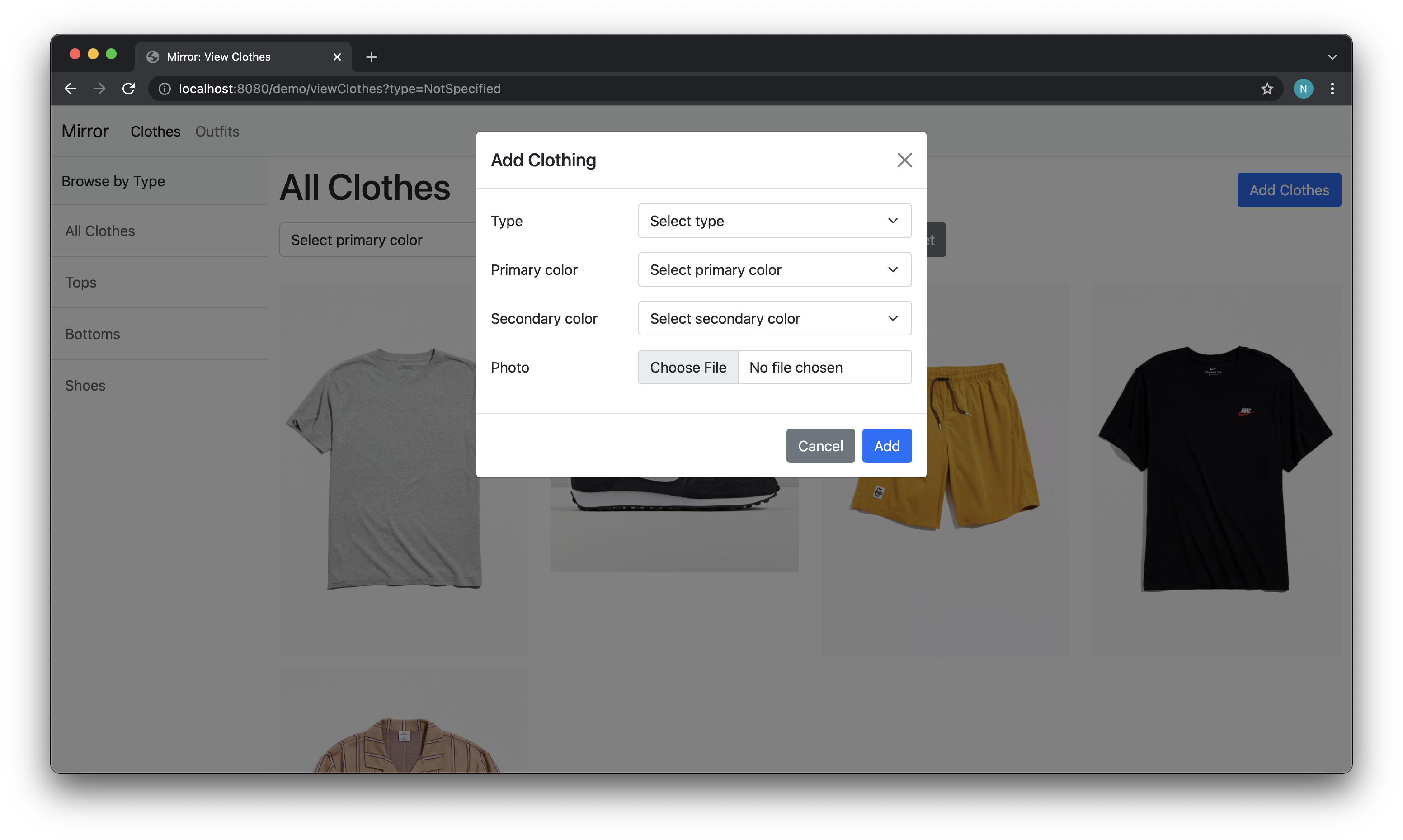 GitHub - nathanstout/Mirror-Web: Clothing application using Spring Boot ...