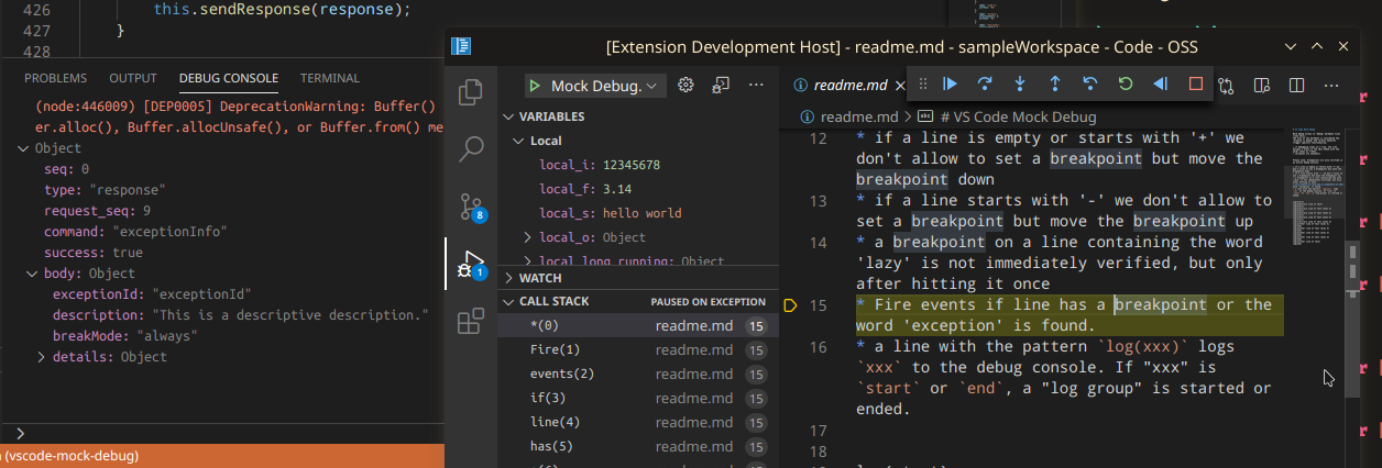 Add ExceptionInfo Request handler · Issue #113921 · microsoft/vscode · GitHub