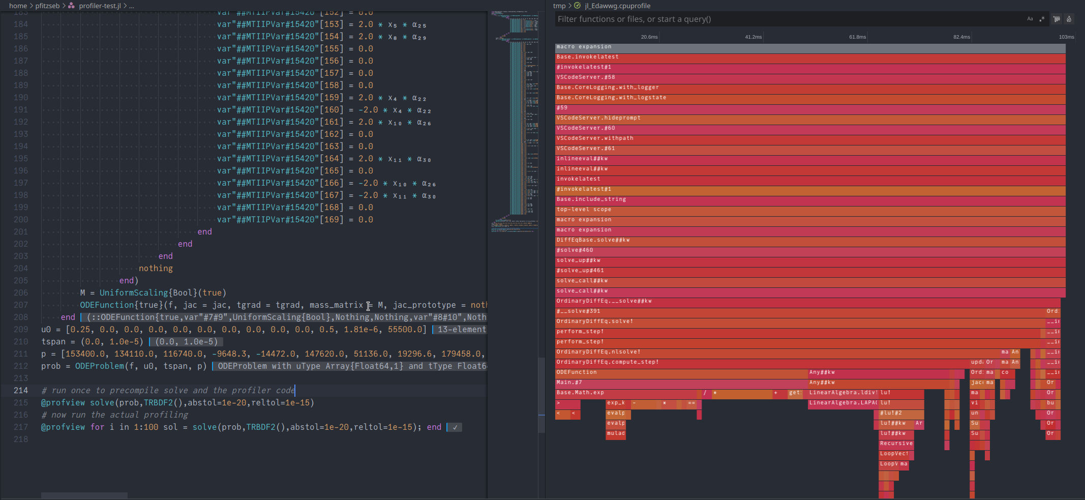 Overhead of VS Code server dominates profiles · Issue #1881 · julia ...